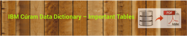 IBM Cúram Data Dictionary – Important Tables – Knowledgewala