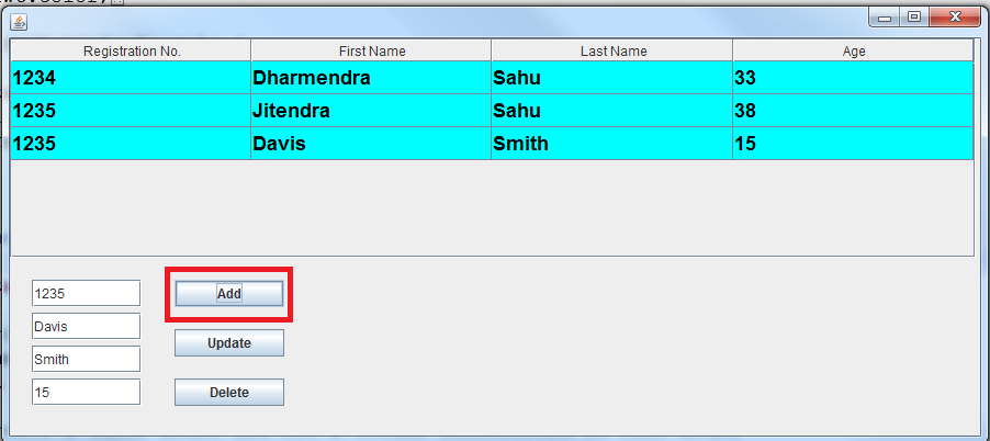 Java Swing Program To Generate Jtable With Add Delete And Update