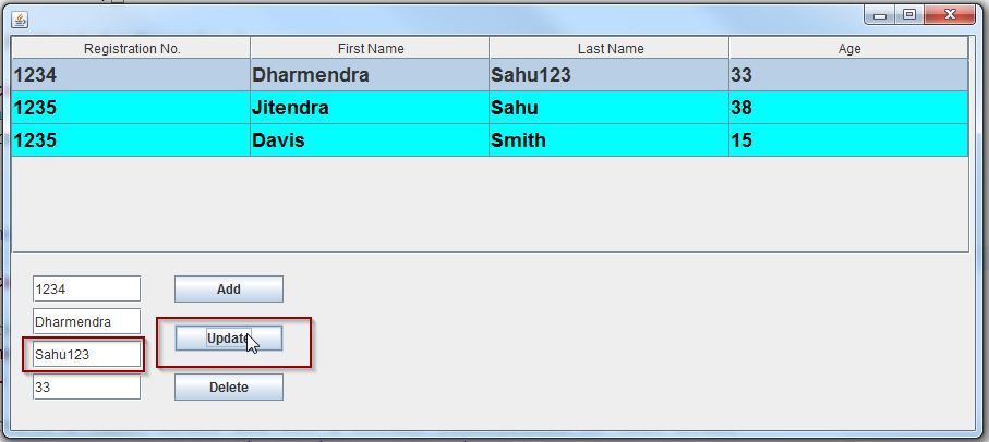 Java Swing Program To Generate Jtable With Add Delete And Update