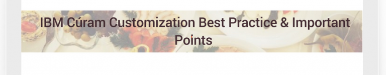 IBM Cúram Customization Best Practice & Important Points – Knowledgewala