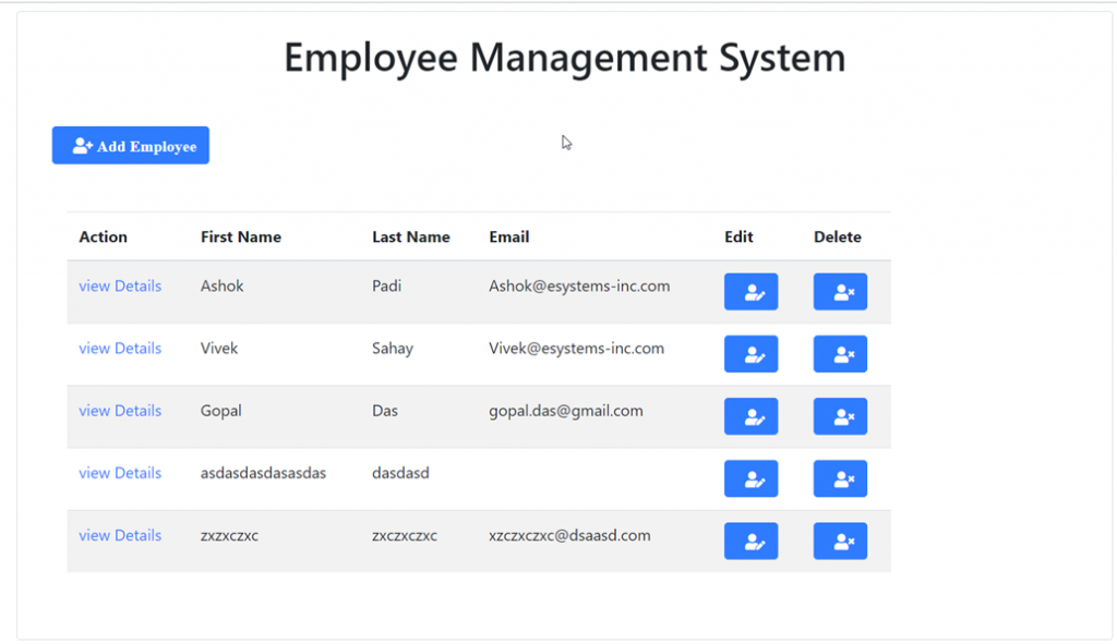 Employee Management System – Knowledge Sharing